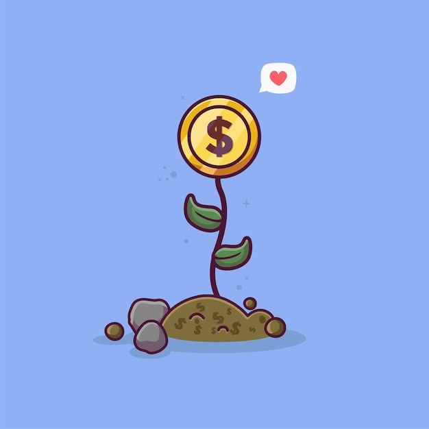 Whimsical Flower of Fortune: A Playful Money Sprout | Jiffy Designs