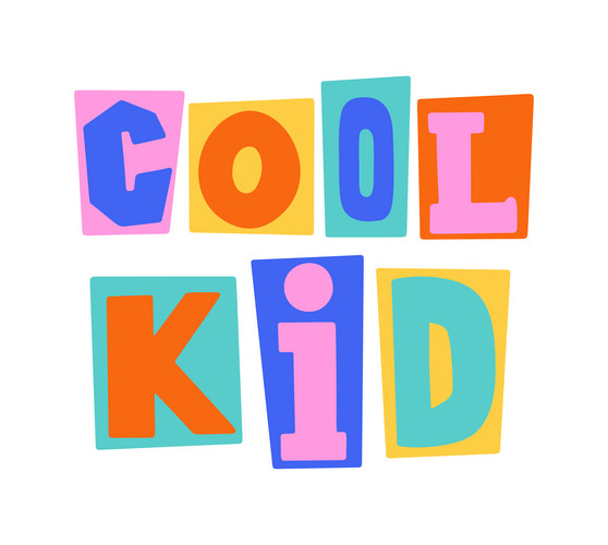 Cool Kid, 90s Lettering Print. Vector Illustration In Trendy 80s 90s ...