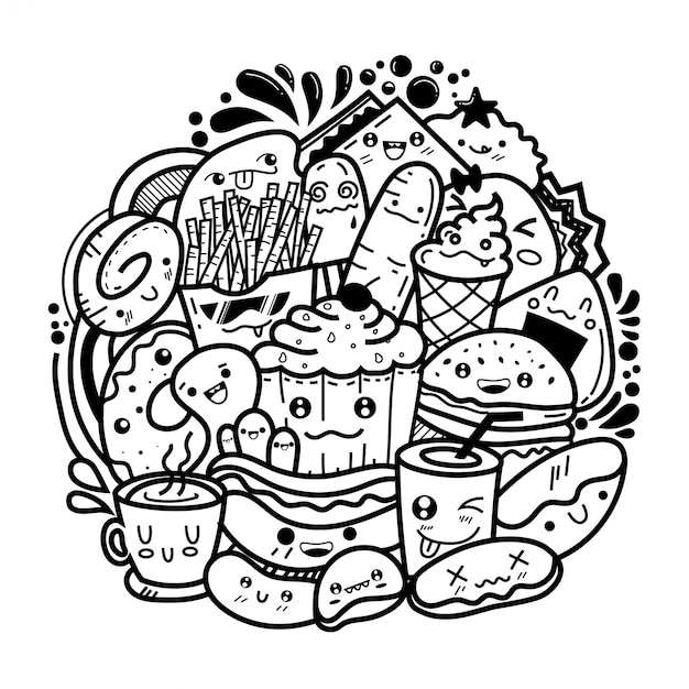 Whimsical Feast of Delightful Doodles and Playful Patterns | Jiffy Designs
