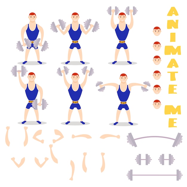 Bodybuilding Character Construction Kit with Customizable Poses and ...
