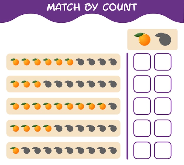 Counting Oranges and Stones in Matching Rows | Jiffy Designs
