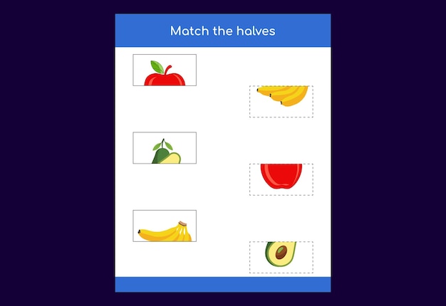 Vibrant Fruit Halves: A Matching Game for Keen Eyes | Jiffy Designs