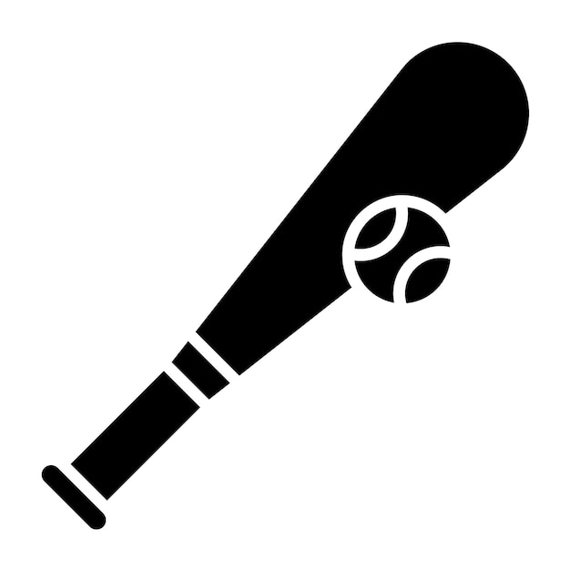 Powerful Baseball Bat and Ball Silhouette | Jiffy Designs