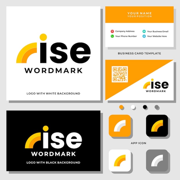 Versatile Rise Wordmark Collection with Vibrant Shapes and Patterns ...