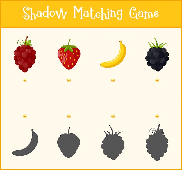 Vibrant Fruit Shadow Matching Game for Kids | Jiffy Designs