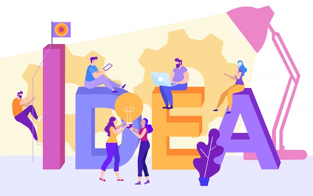 Vibrant Illustration of Creative Collaboration and Innovative Ideas ...