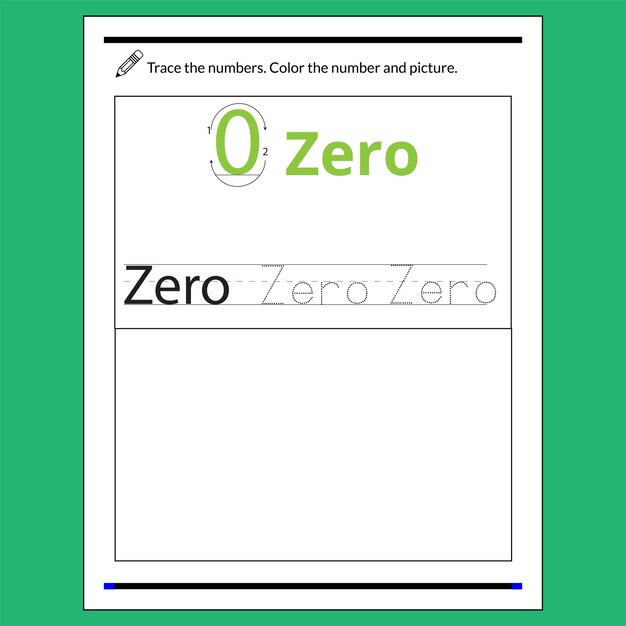 Playful Learning: Tracing and Coloring the Number Zero | Jiffy Designs