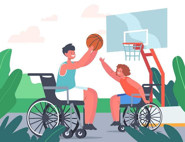 Disabled Athletes Enjoying a Friendly Basketball Game | Jiffy Designs