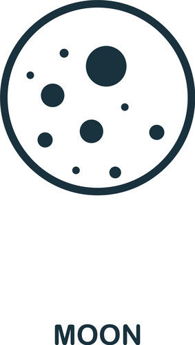 Moon Icon. Flat Style Icon Design. Ui. Illustration Of Moon Icon ...