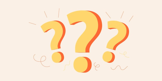 Vibrant Question Marks in Warm Tones | Jiffy Designs