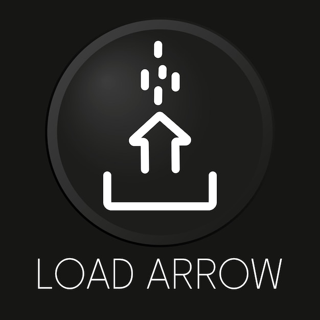 Minimalist Black and White Load Arrow Icon | Jiffy Designs