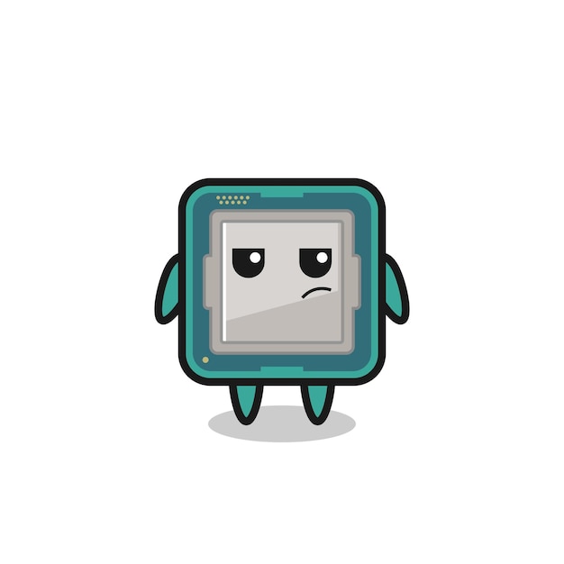 Adorable Cartoon Computer Processor Mascot with Expressive Face | Jiffy ...