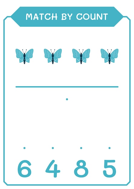 Butterflies Galore: Match by Count | Jiffy Designs