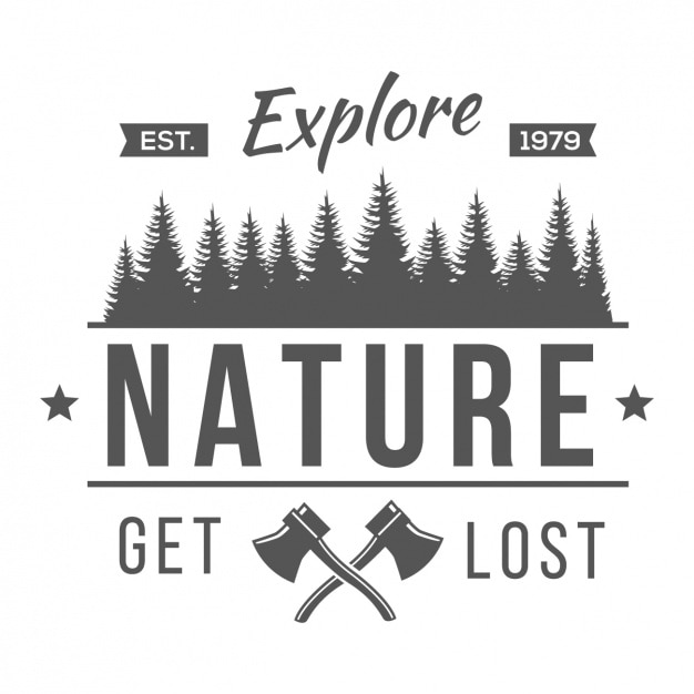 Vintage Outdoor Adventure Nature Exploration Landscape Illustration ...