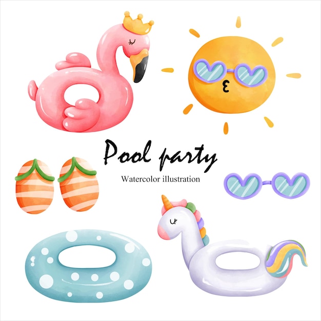 Whimsical Pool Party with Vibrant Inflatables and Sunny Accents | Jiffy ...
