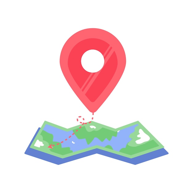 Vibrant Map Pointer Highlighting Scenic Landscape | Jiffy Designs