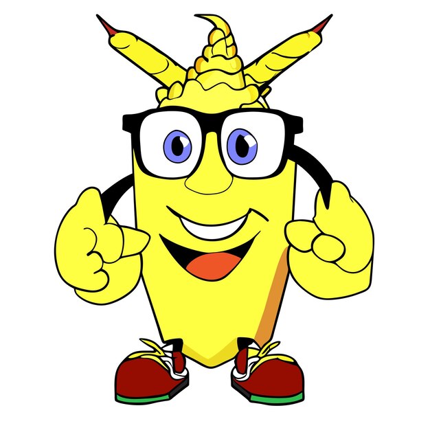 Animated Smiling Corn Character with Glasses Giving Thumbs Up | Jiffy ...