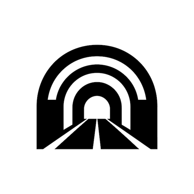 Minimalist Monochrome Arched Pathway Illustration | Jiffy Designs