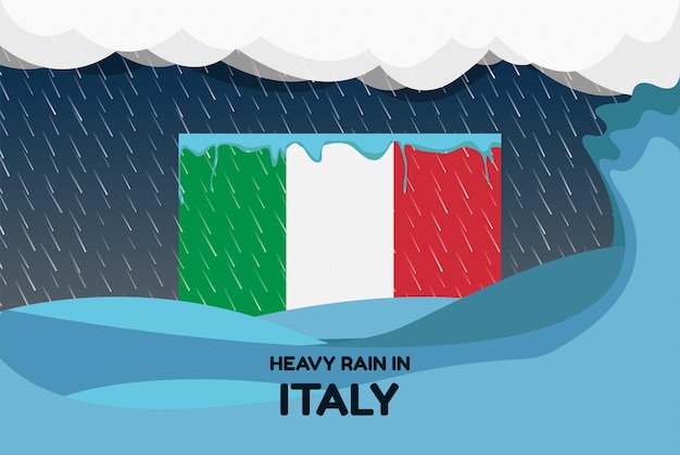 Vibrant Italian Flag Weathering Heavy Rainfall in Italy | Jiffy Designs