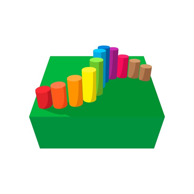 Vibrant Geometric Shapes Forming a Colorful Bar Graph | Jiffy Designs