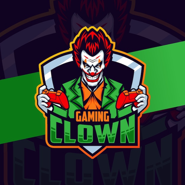 Captivating Gamer Clown Mascot Logo with Vibrant Colors | Jiffy Designs