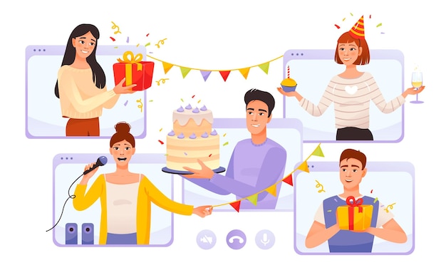 Joyful Virtual Birthday Party with Friends and Celebration | Jiffy Designs