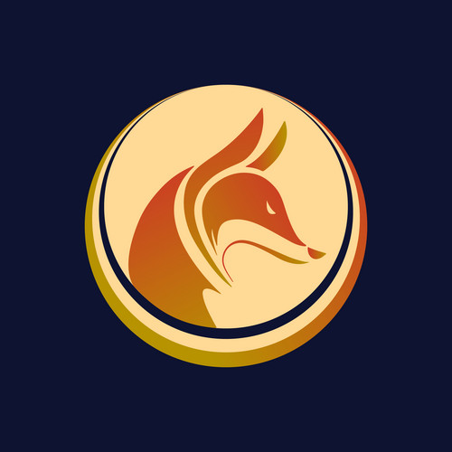 Side View Head Fox Team With Circle Logo Design Vector | Jiffy Designs