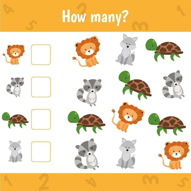 Counting Cute Zoo Animals in This Playful Illustration | Jiffy Designs