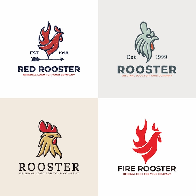 Vibrant Rooster Logos: Iconic Poultry Symbols for Brands | Jiffy Designs