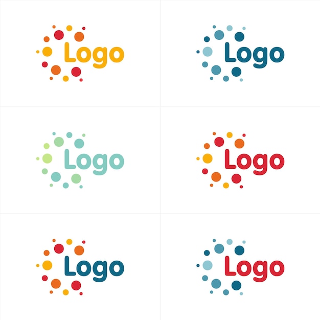 Vibrant Dot Cluster Logos with Playful Typographic Designs | Jiffy Designs