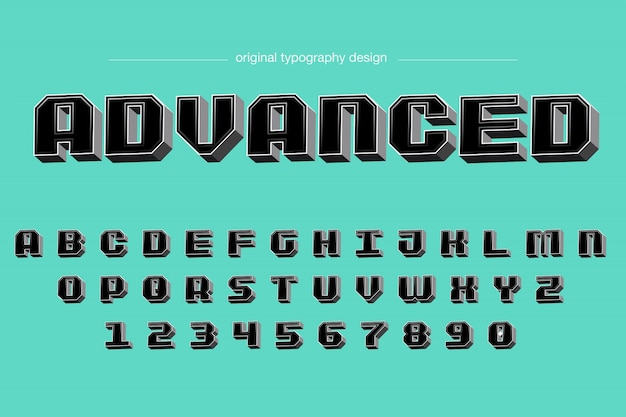 Striking Geometric Typeface Design with Bold Letterforms | Jiffy Designs