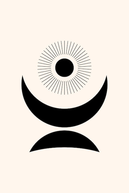 Minimalist Sun and Moon Graphic Design | Jiffy Designs