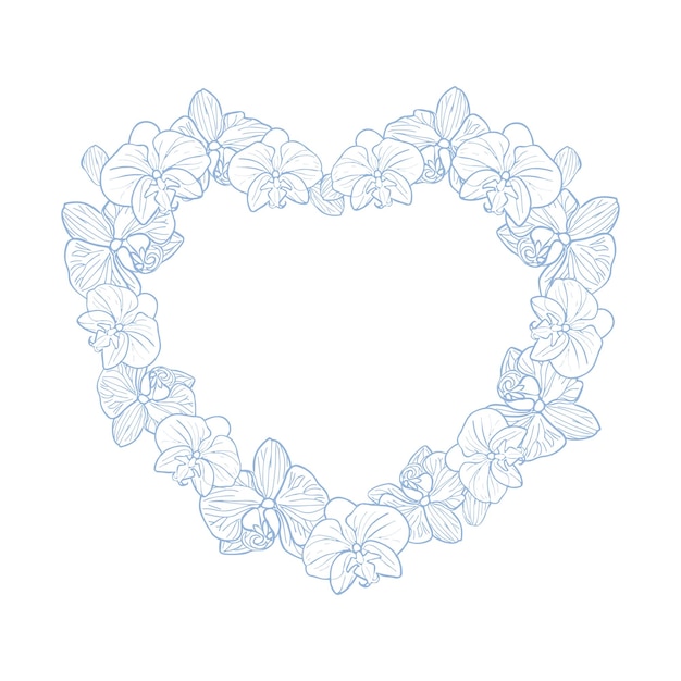 Delicate Heart-Shaped Floral Wreath in Soft Blues | Jiffy Designs