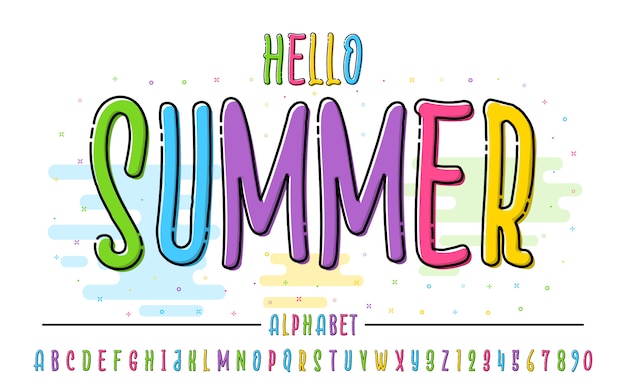Vibrant Summer Greeting with Playful Alphabet Letters | Jiffy Designs