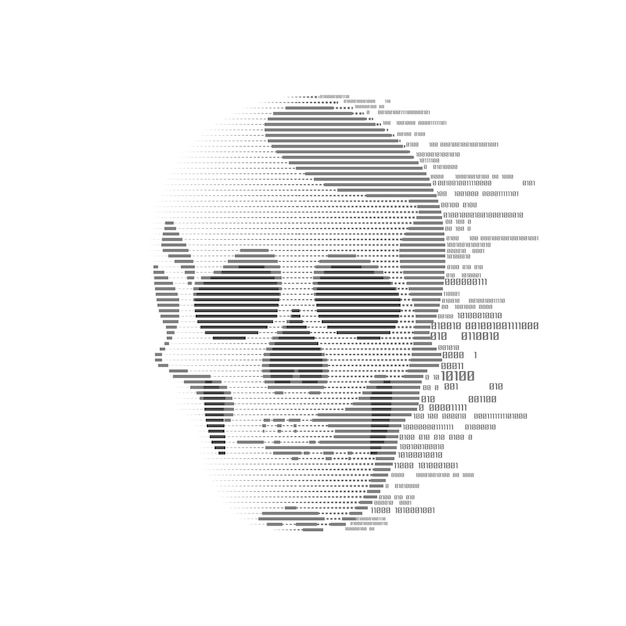 Skull Formed by Typographic Text on White Background | Jiffy Designs