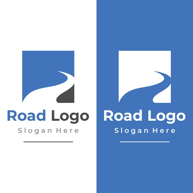Minimalist Road Logo Design with Curved Path Illustration | Jiffy Designs