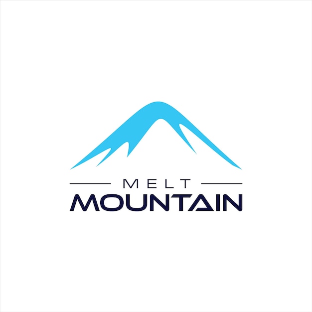 Iconic Melt Mountain Logo with Vibrant Blue Peaks | Jiffy Designs