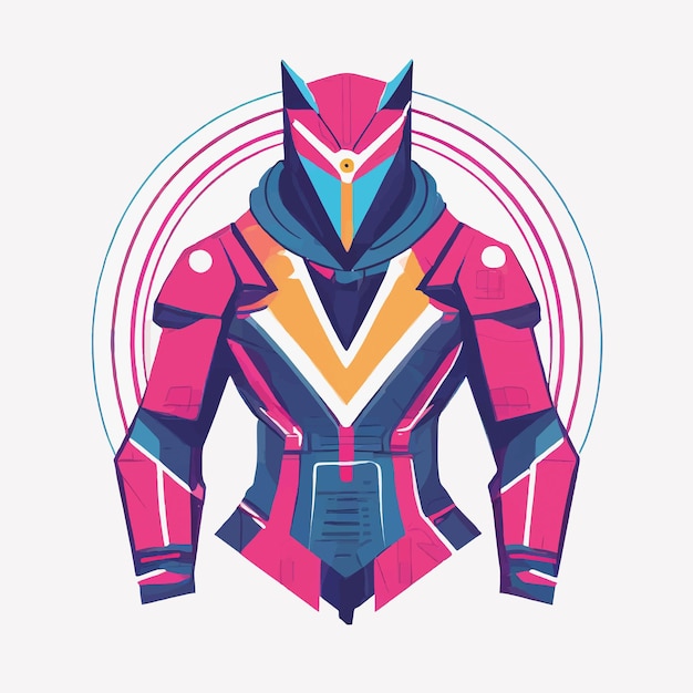 Vibrant Futuristic Superhero Armor Illustration | Jiffy Designs