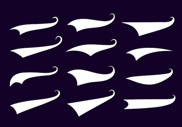 Elegant Retro-Inspired Swoosh Shapes Collection | Jiffy Designs