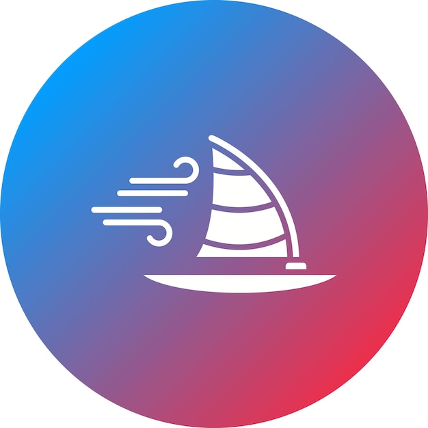 Vibrant Windsurfing Silhouette on Gradient Background | Jiffy Designs