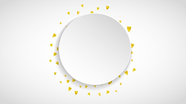 Radiant Circle with Scattered Golden Hearts | Jiffy Designs