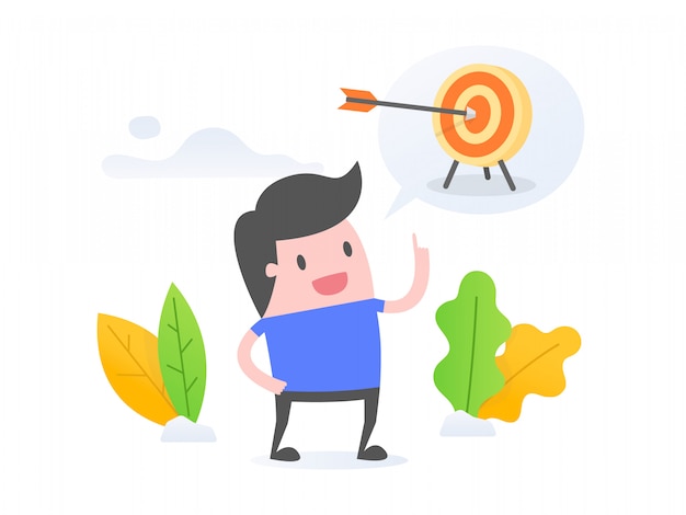 Cheerful Boy Celebrates Hitting the Bullseye on Target | Jiffy Designs