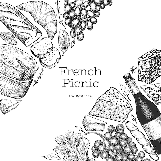 Delightful French Picnic Scene with Artisanal Fare | Jiffy Designs