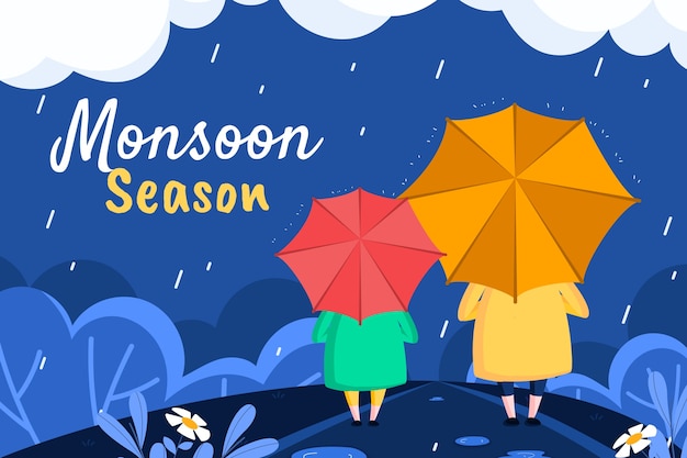 Vibrant Umbrellas Weathering the Monsoon Season | Jiffy Designs
