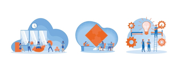 Vibrant Workplace Scenes: Collaboration, Innovation, and Productivity ...