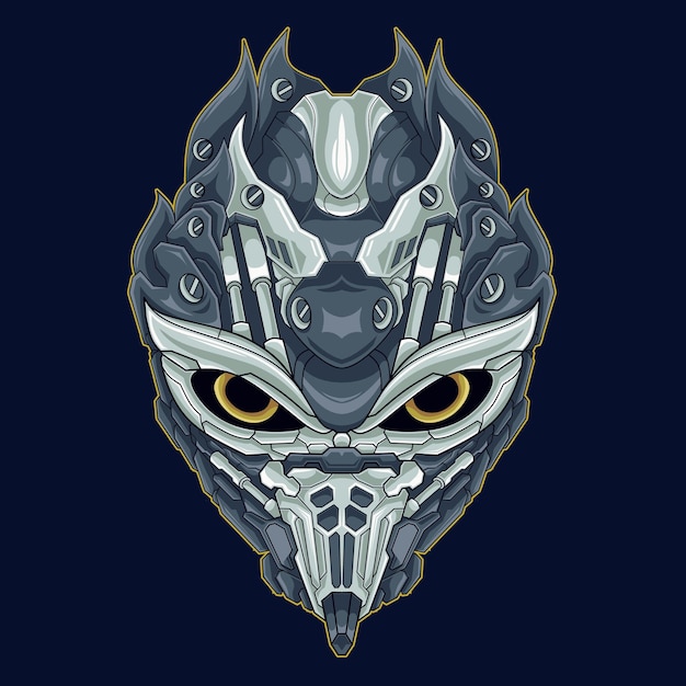 Striking Mechanical Mask with Piercing Glowing Eyes | Jiffy Designs