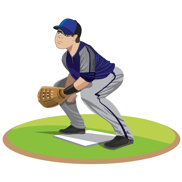 Baseball Player Fielding on the Mound | Jiffy Designs