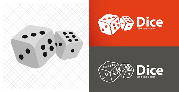 Stylized Dice Graphic in Bold Colors | Jiffy Designs