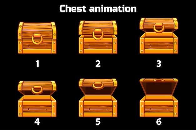 Animated Wooden Treasure Chest Collection for Diverse Applications ...