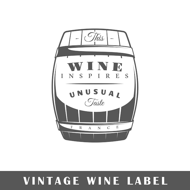 Vintage Wine Label Featuring an Unusual Cask | Jiffy Designs